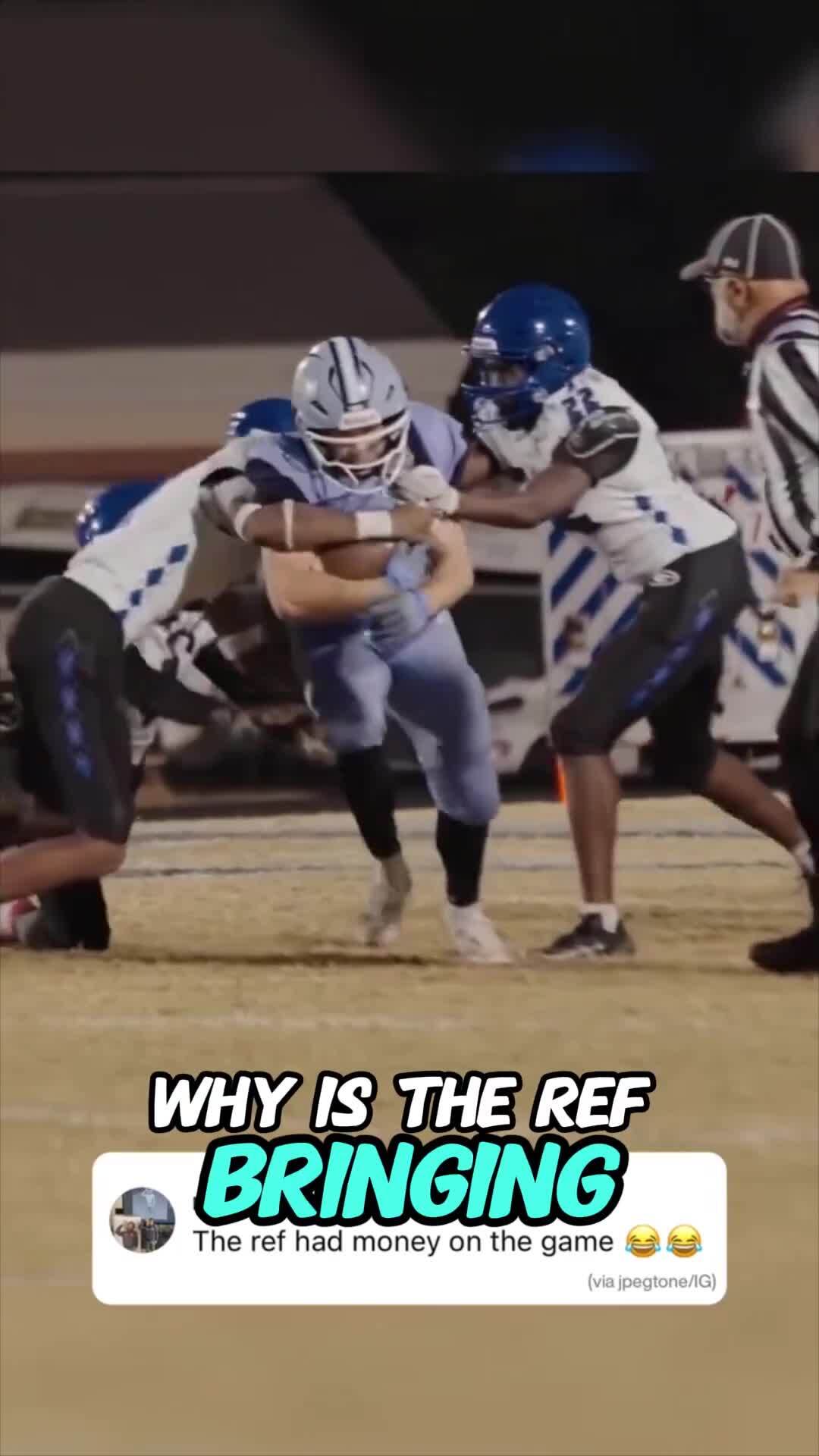 The ref had money on the game...