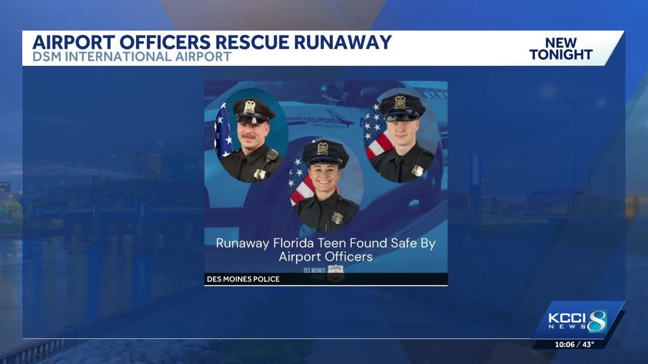 Runaway 15-year-old found safe at DSM International Airport