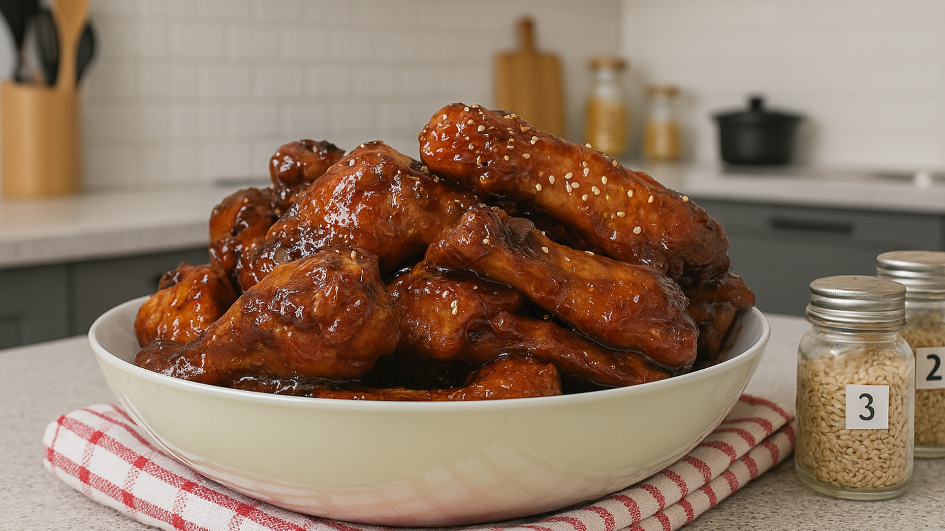 Coca-Cola chicken wings with a sticky glaze