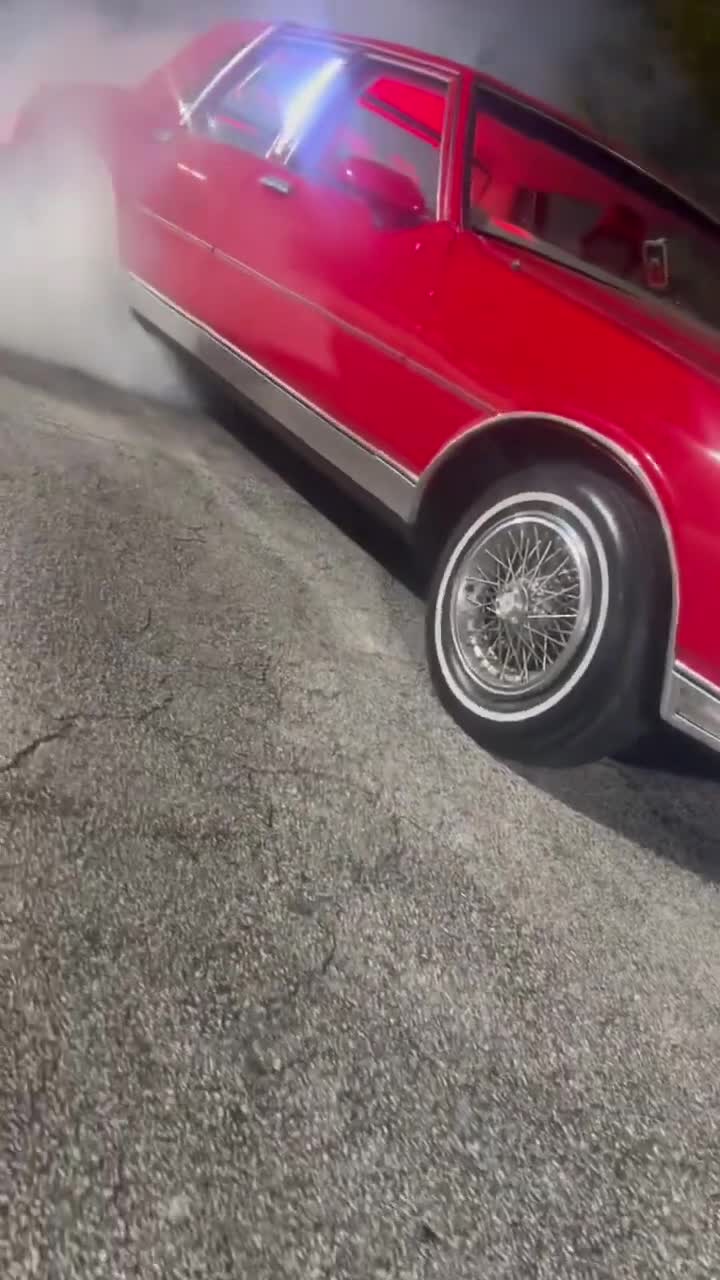 Box Chevy burning out before getting on transport