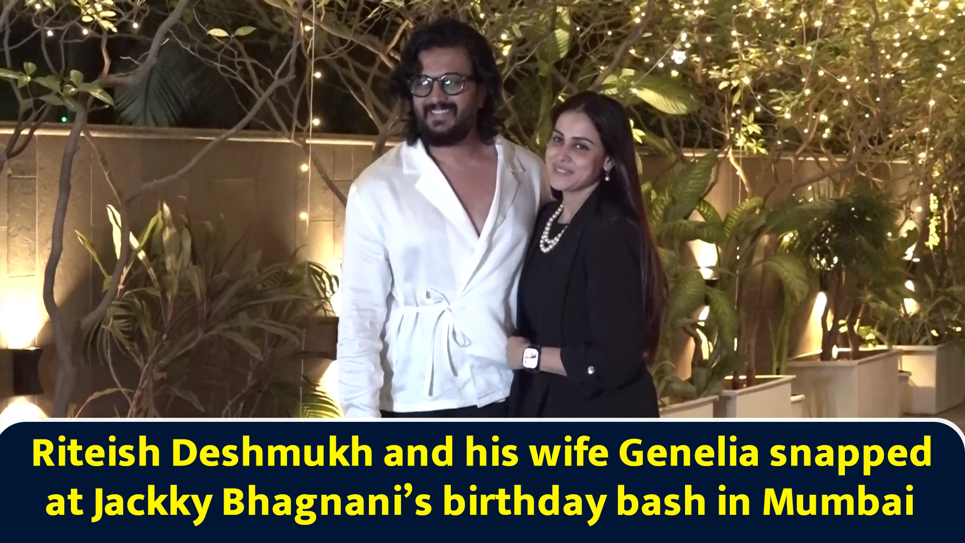 Riteish Deshmukh and his wife Genelia snapped at Jackky Bhagnani’s ...