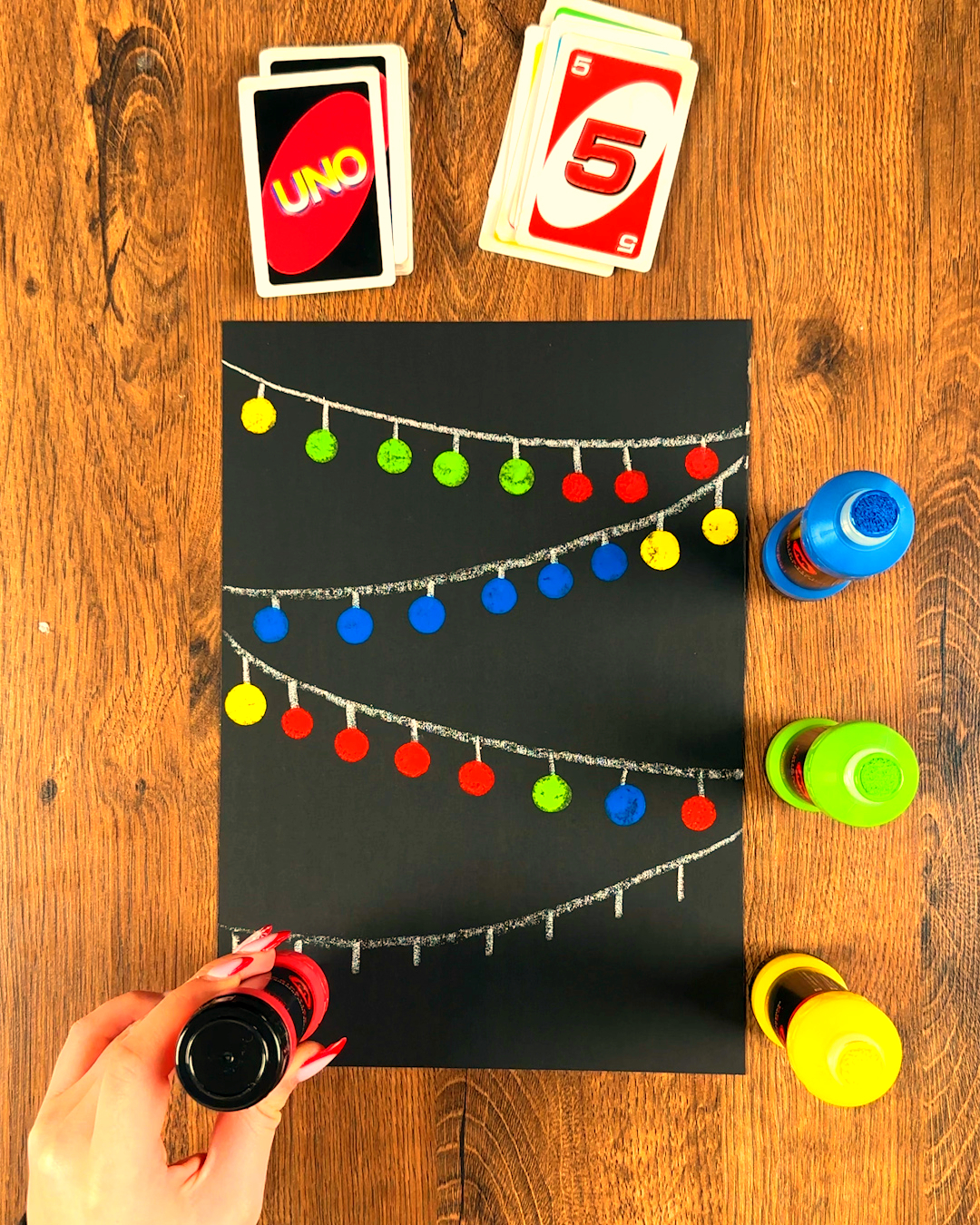 Christmas lights craft with a UNO twist