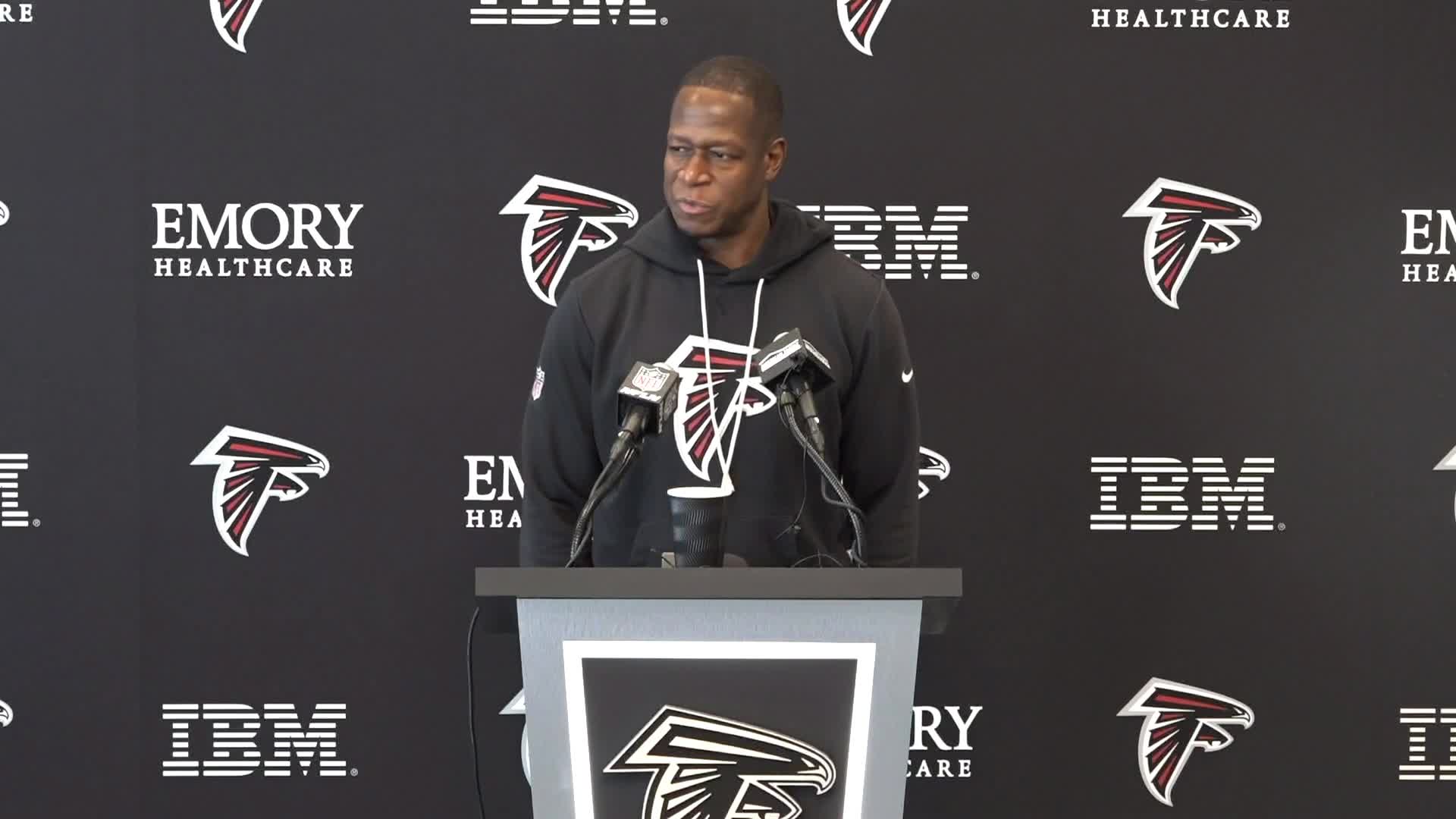 Raheem Morris with high praises for the Falcons' pass rushers