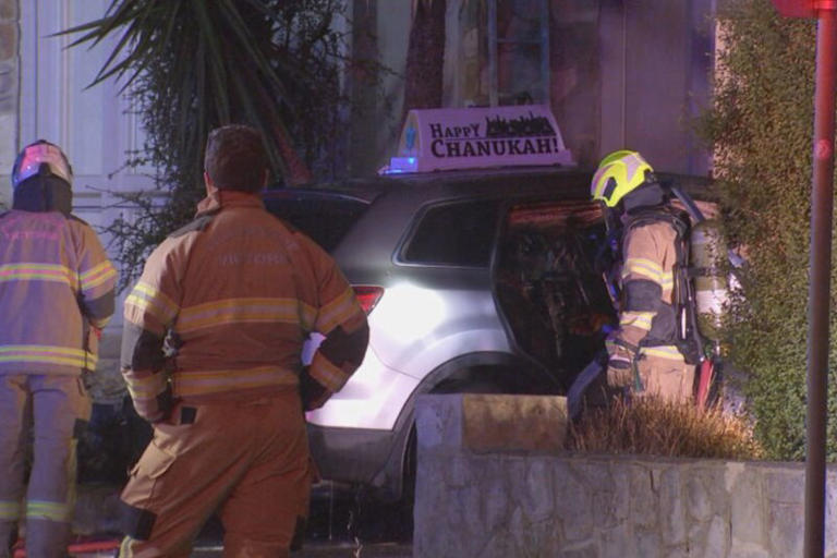 Rabbi’s family evacuated after car firebombed on Christmas morning