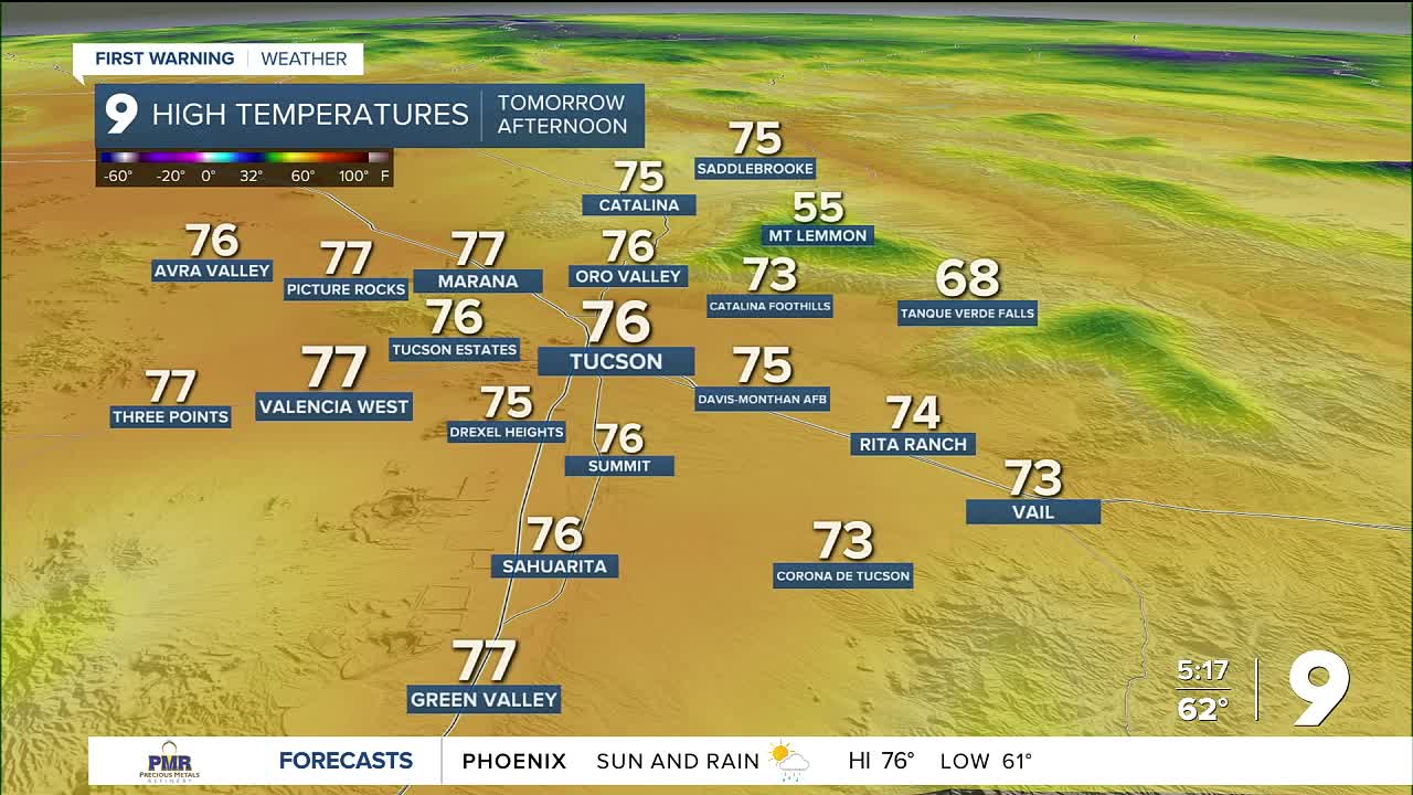5PM weather Xmas Eve