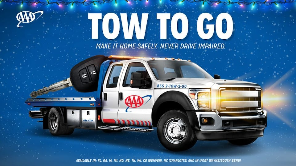 AAA activates 'Tow to Go' program for holidays, starts Christmas Eve