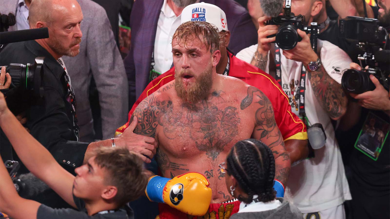 Eddie Hearn’s reaction ‘sickened’ Jake Paul’s mom after Anthony Joshua KO