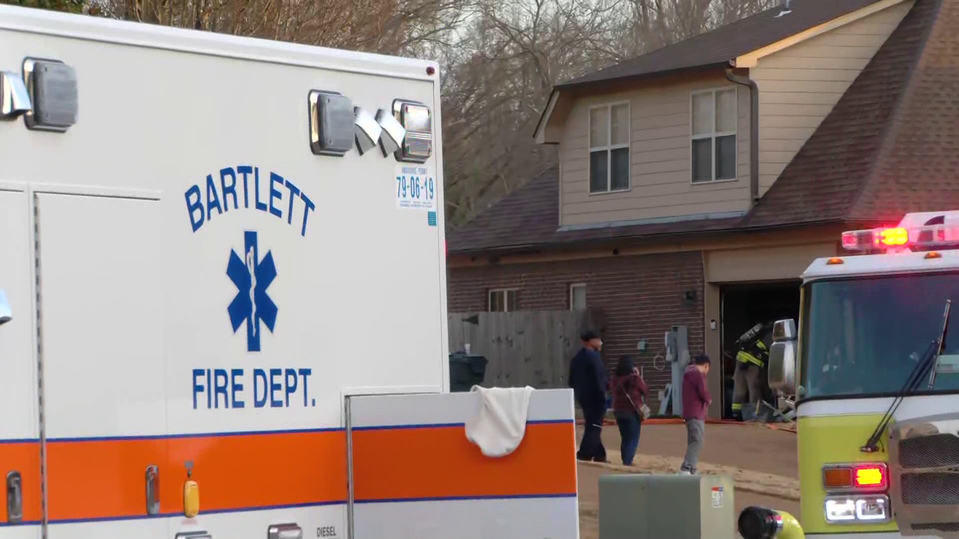 First responders at scene of Bartlett house fire