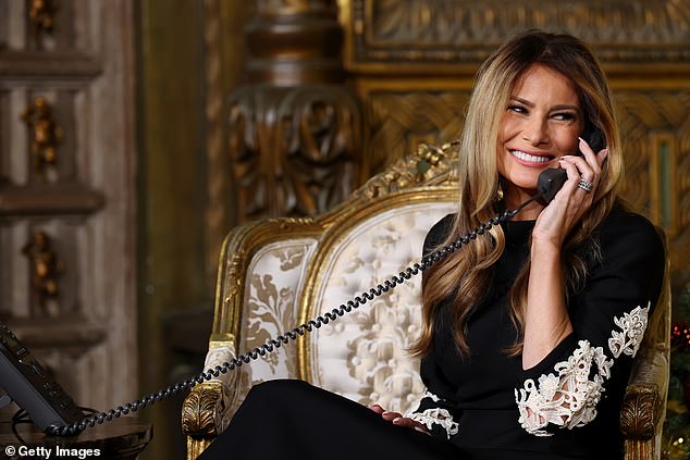 Melania joins Trump to chat with kids tracking Santa