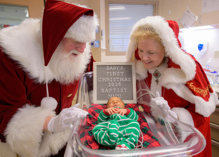 Look: Santa, Mrs. Claus visit Prisma Health NICU babies