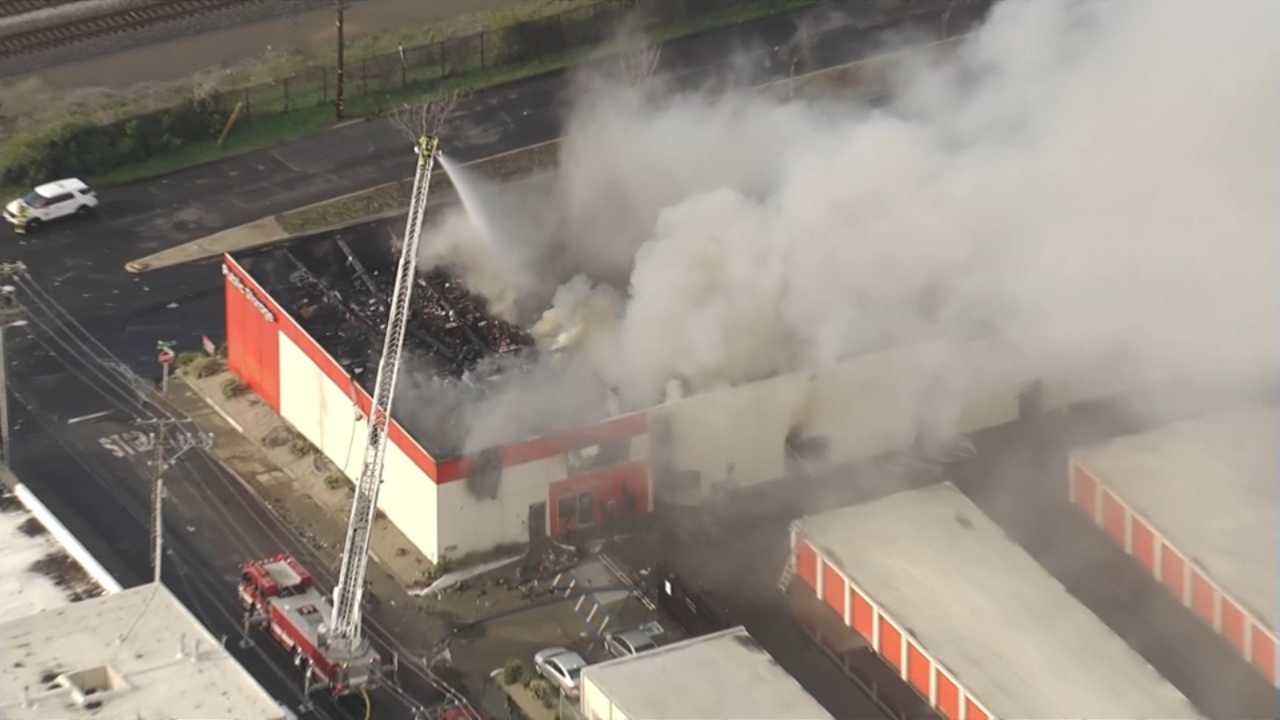 Second-story Richmond public storage facility collapses in fire