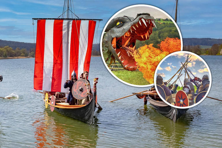 Wikinger-Schiffe auf sächsischem See: Was geht hier denn ab?