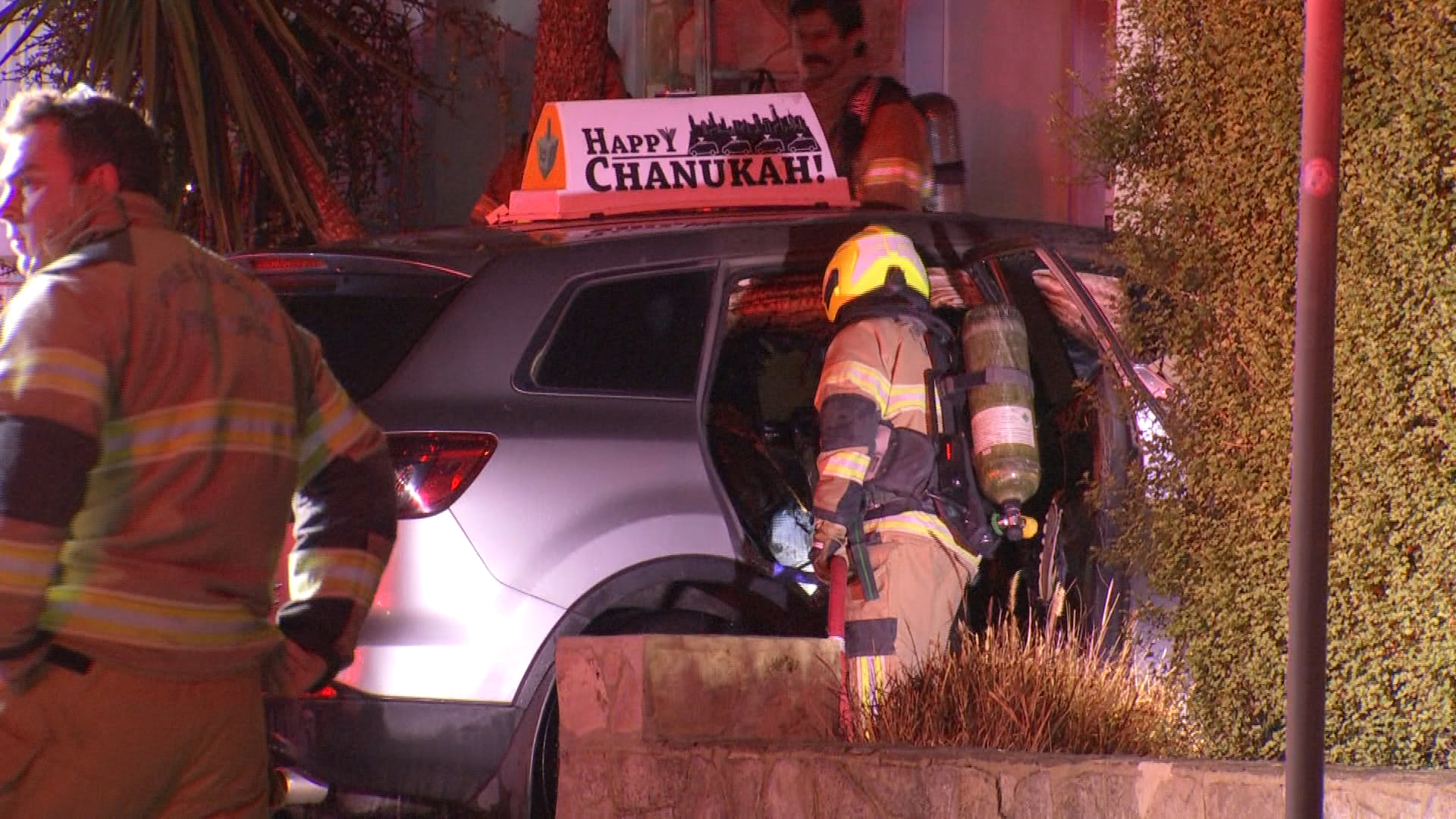 Car with Hanukkah sign firebombed on Christmas morning