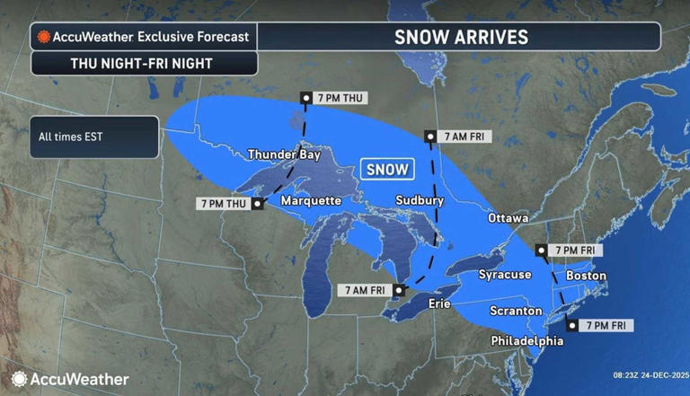 6–12 inch snowfall zone expands as major post-Christmas storm hits ...