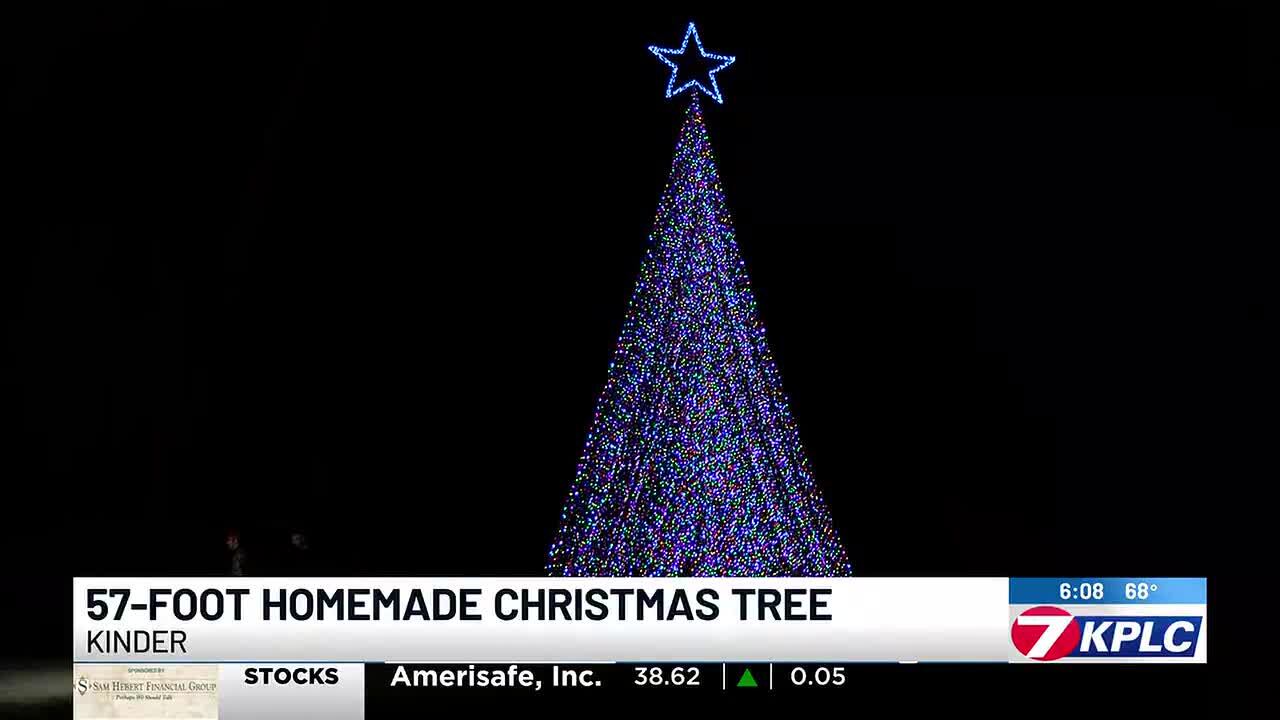 Largest man-made Christmas tree in Louisiana lights up Kinder