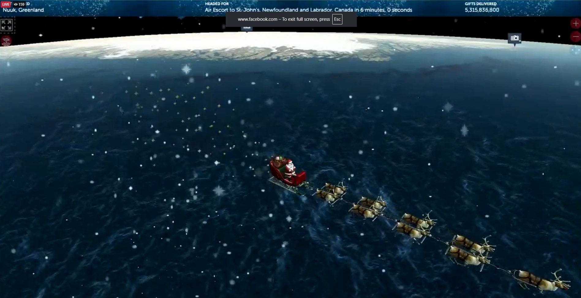 Santa's magic sleigh soars across the globe as NORAD provides updates