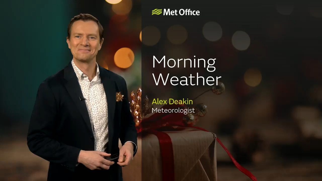 Met Office Thursday morning weather forecast 25/12/25