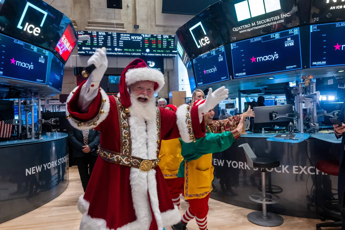 Dow, S&P 500 close at record highs as Santa rally starts