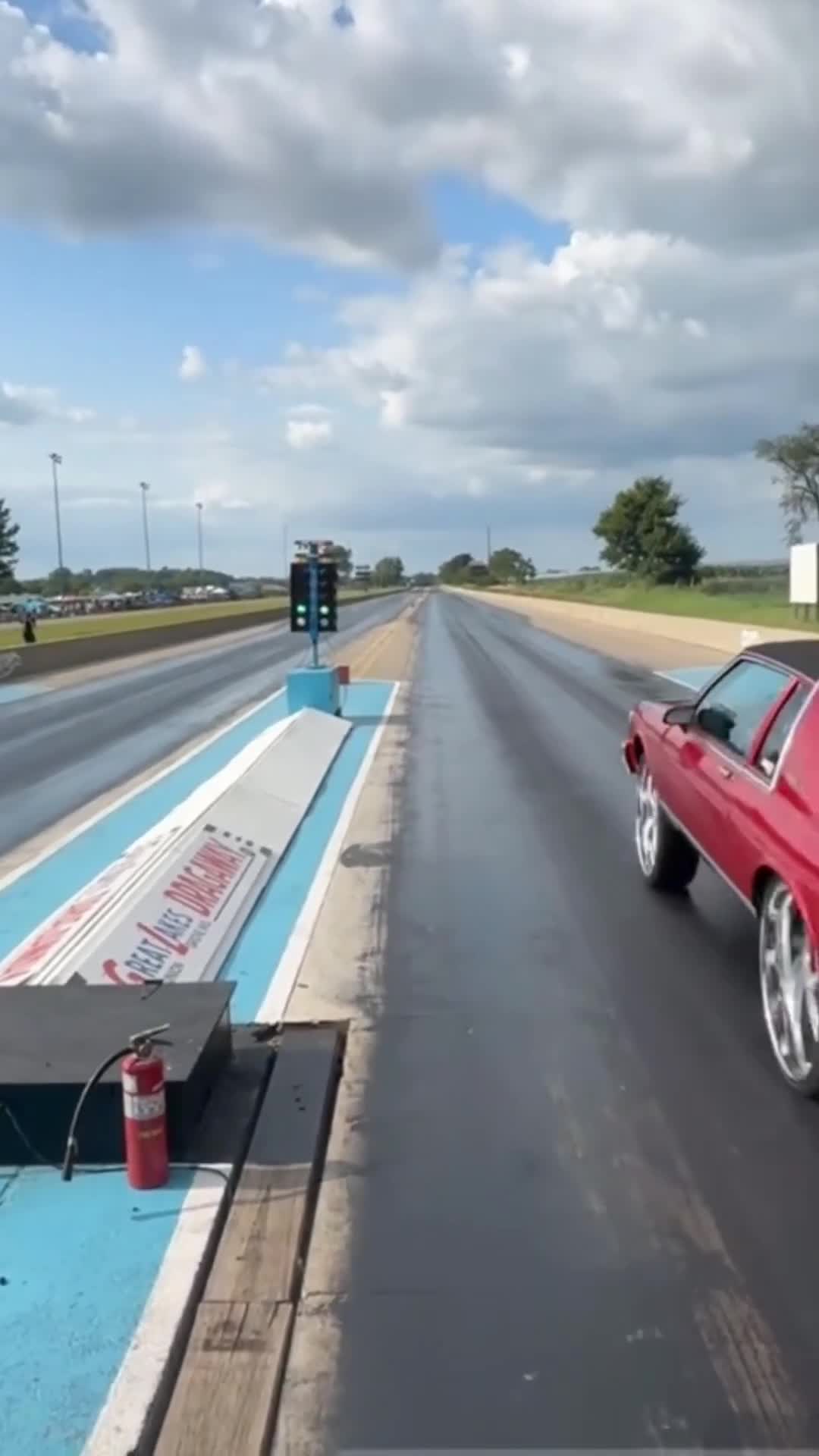 2dr Box Chevys on 28’s racing down the track