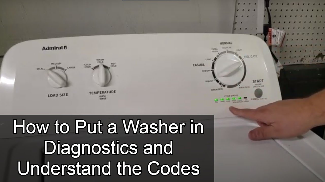 How to use troubleshooting mode on a Whirlpool, Maytag or Amana washer ...