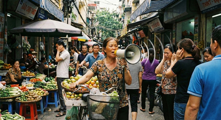 Ám ảnh tiếng rao thu sẵn từ loa bán hàng