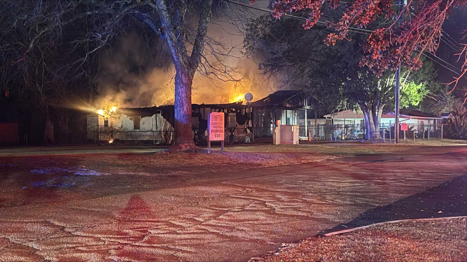 Jackson firefighters battle house fire on Shellrock Road