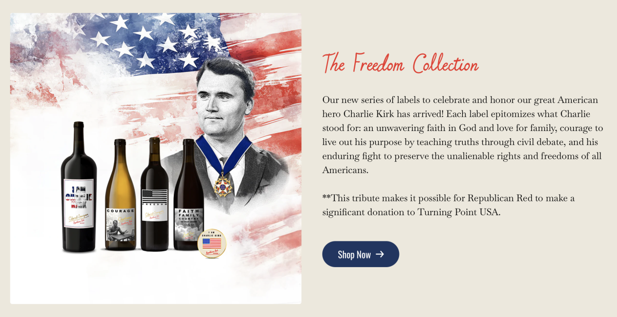MAGA winery launches Charlie Kirk wine collection benefitting TPUSA