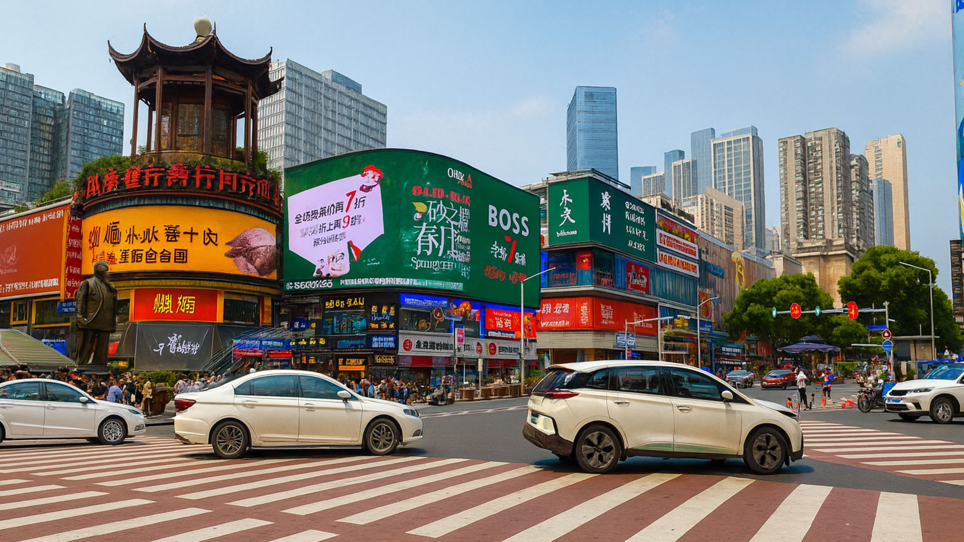Bright signs and busy streets define Changsha