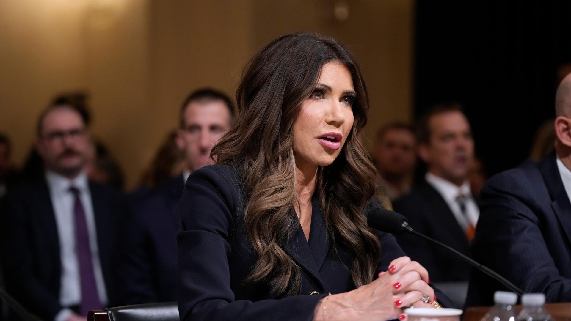 Noem interrupts the top Homeland Security Committee Democrat over the ...