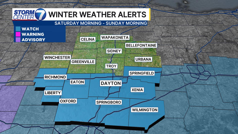 Winter weather advisory issued for parts of region; winter storm watch ...
