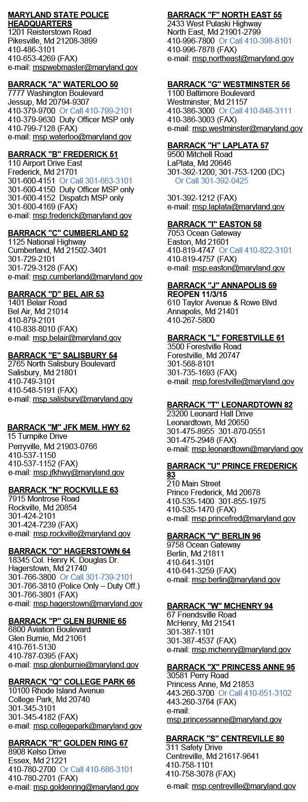 Drop off donations for MD State Police toy drive at Howard County barracks