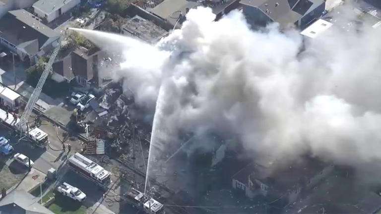 Watch live: Firefighters battle fire in Hayward