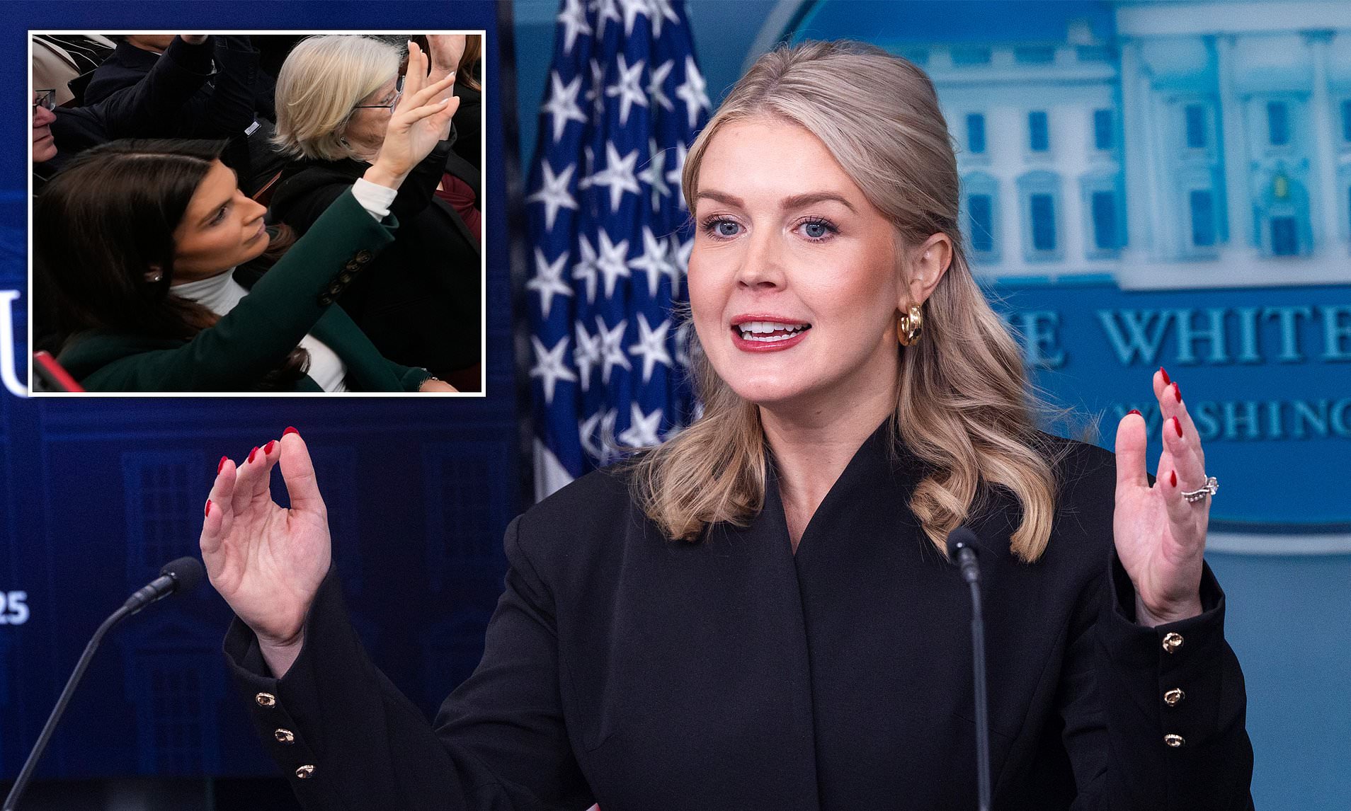 Karoline Leavitt backs CNN sale as she flies off on Kaitlan Collins ...