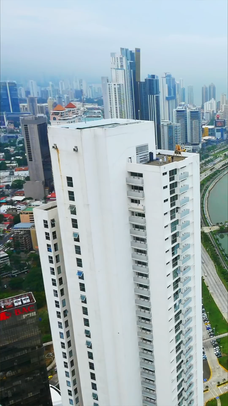 Zipline built from a building