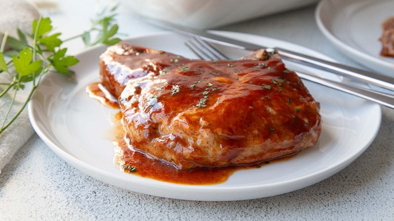Baked BBQ pork chops recipe