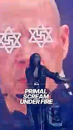 Primal Scream shows antisemitic images on stage at a London gig