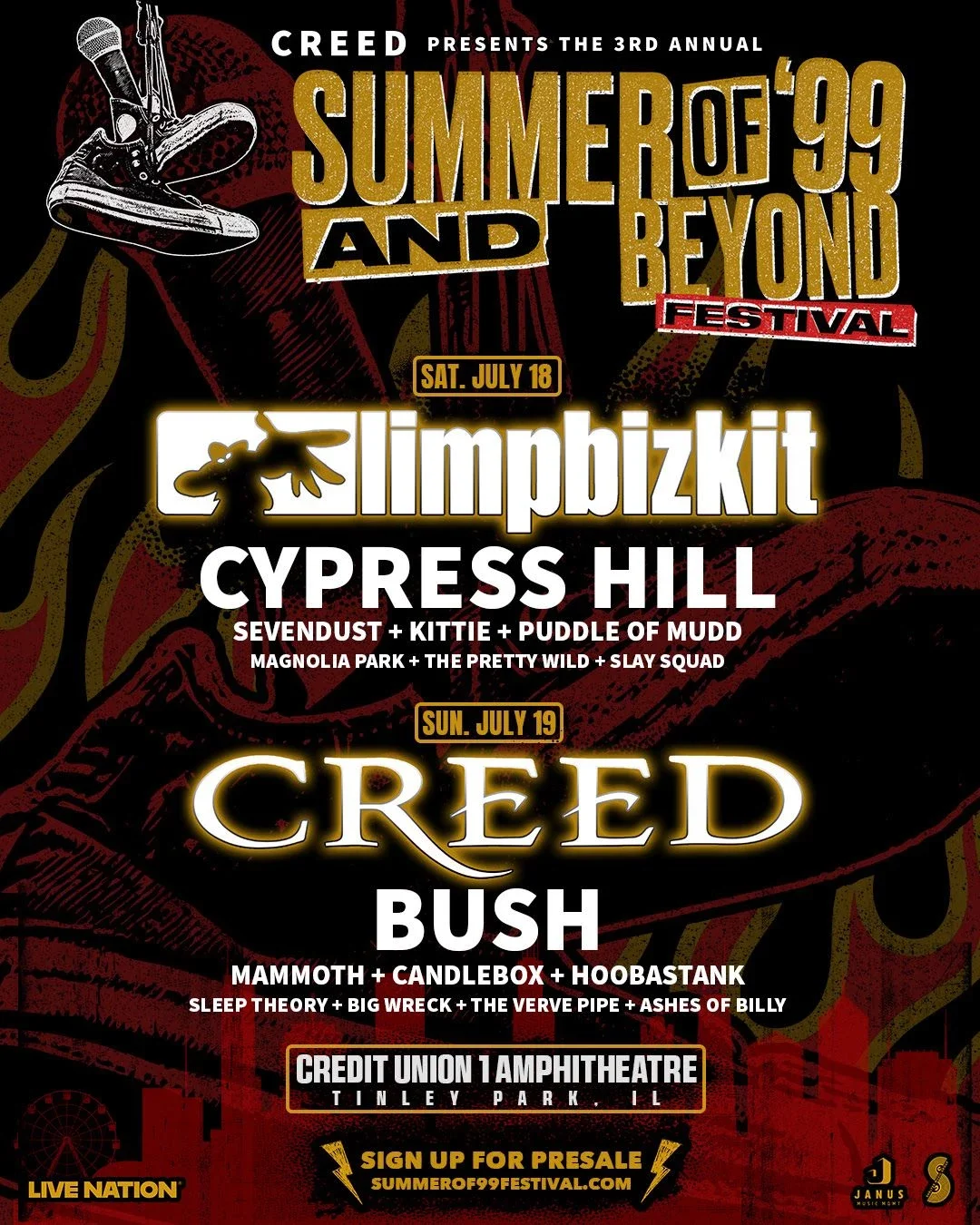 Creed + Limp Bizkit announce 2026 Summer of ’99 and Beyond festival