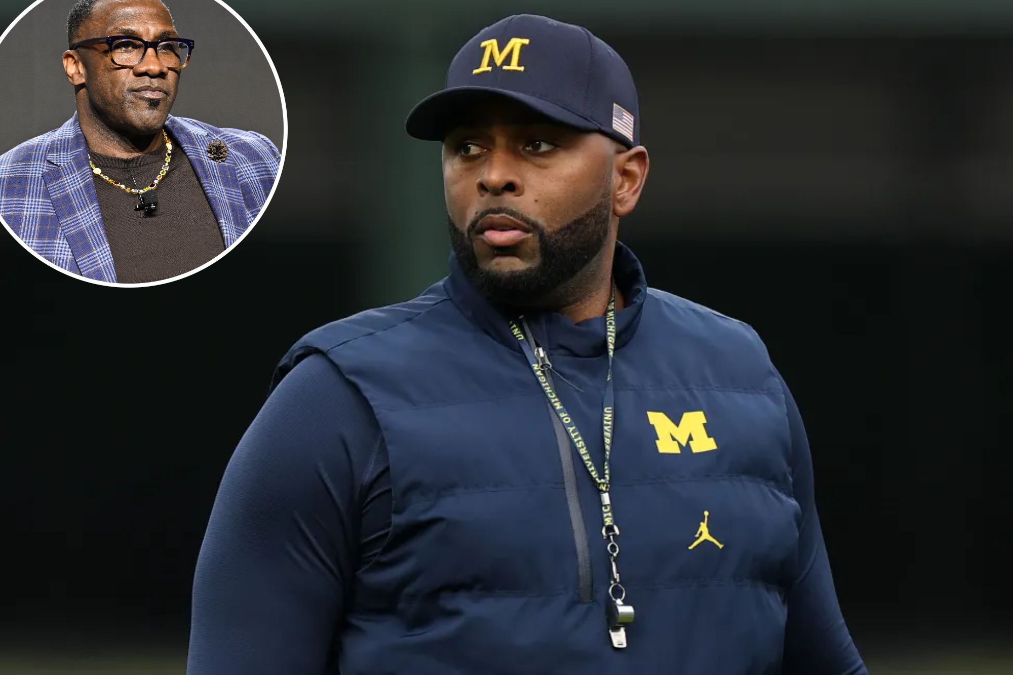 Emotional Shannon Sharpe compares himself to Sherrone Moore: 'Crumbling ...