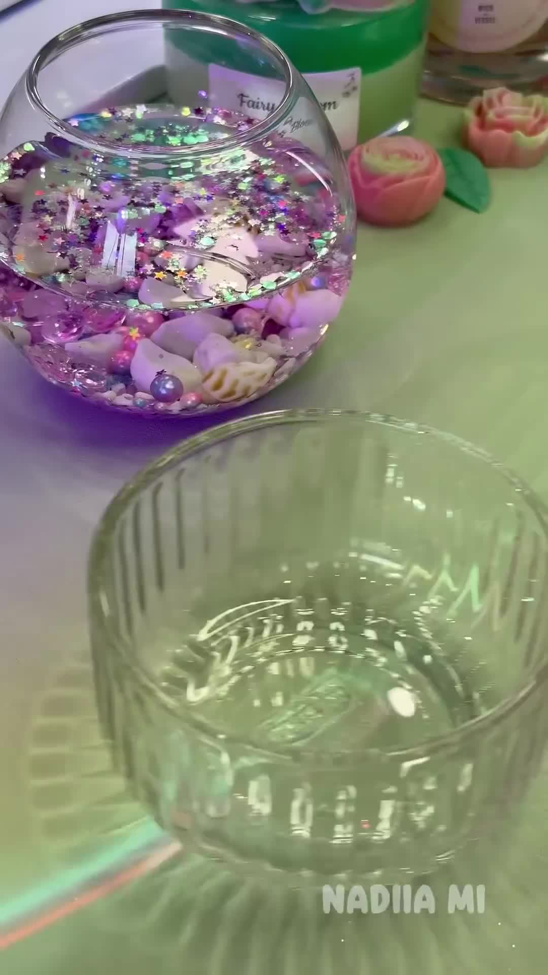 Purple water candle with sand wax & shells | Aesthetic ASMR DIY 💜