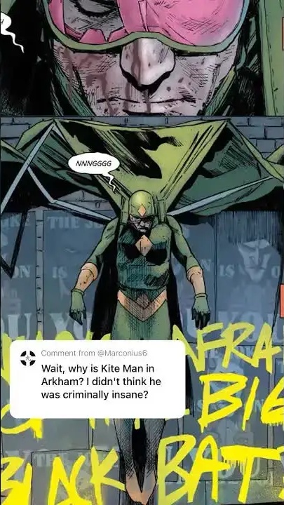 Why does Kite Man belong in Arkham?