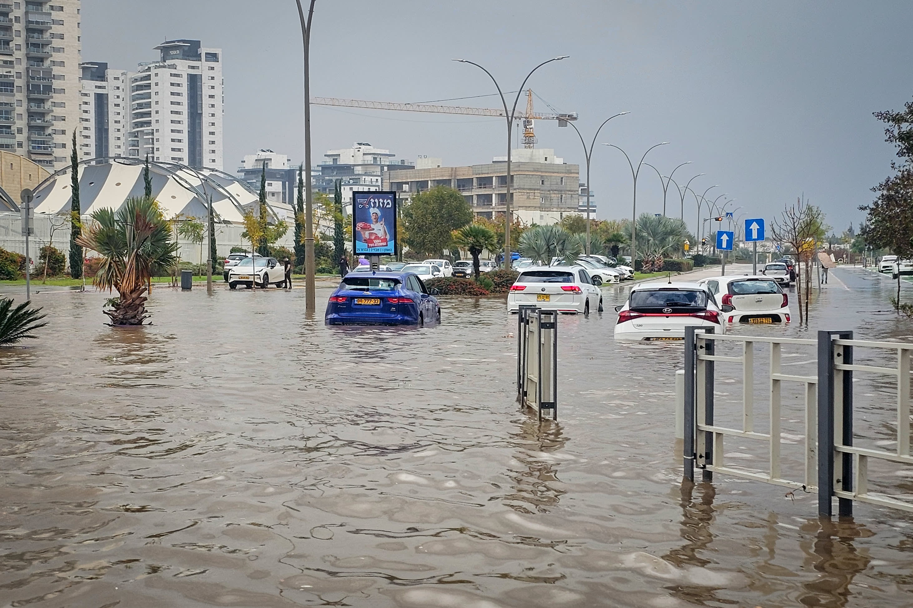 Dozens rescued in severe flooding as Storm Byron wreaks havoc on Israel