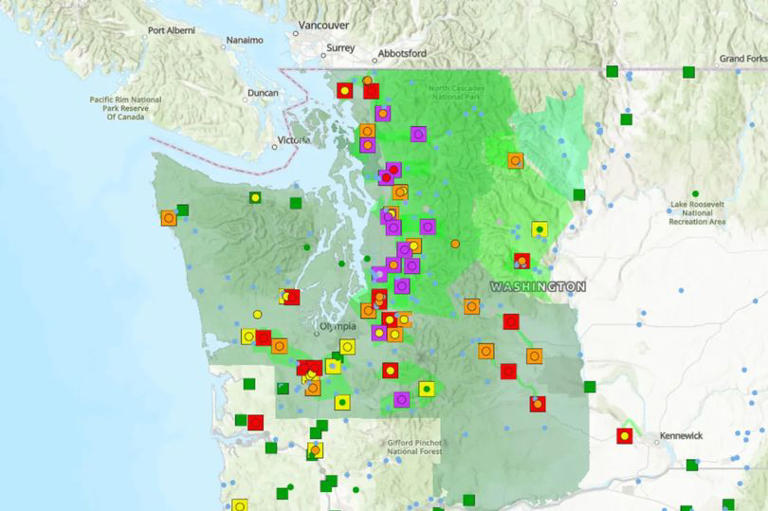 Washington flooding mapped as mass evacuations underway near Skagit River