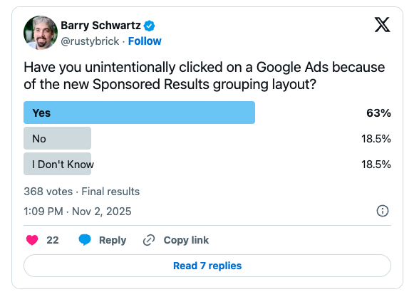 Bing tests Google-style sponsored results grouping