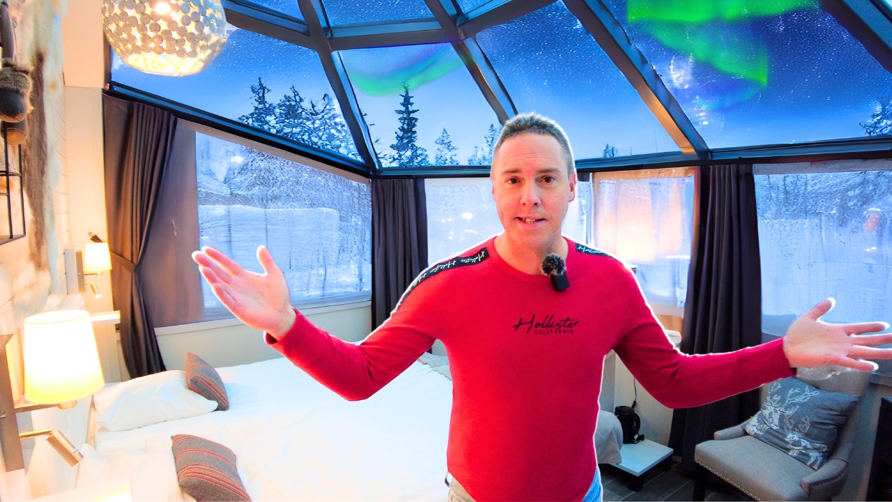 I stay in a glass igloo in Lapland! You have to see this!