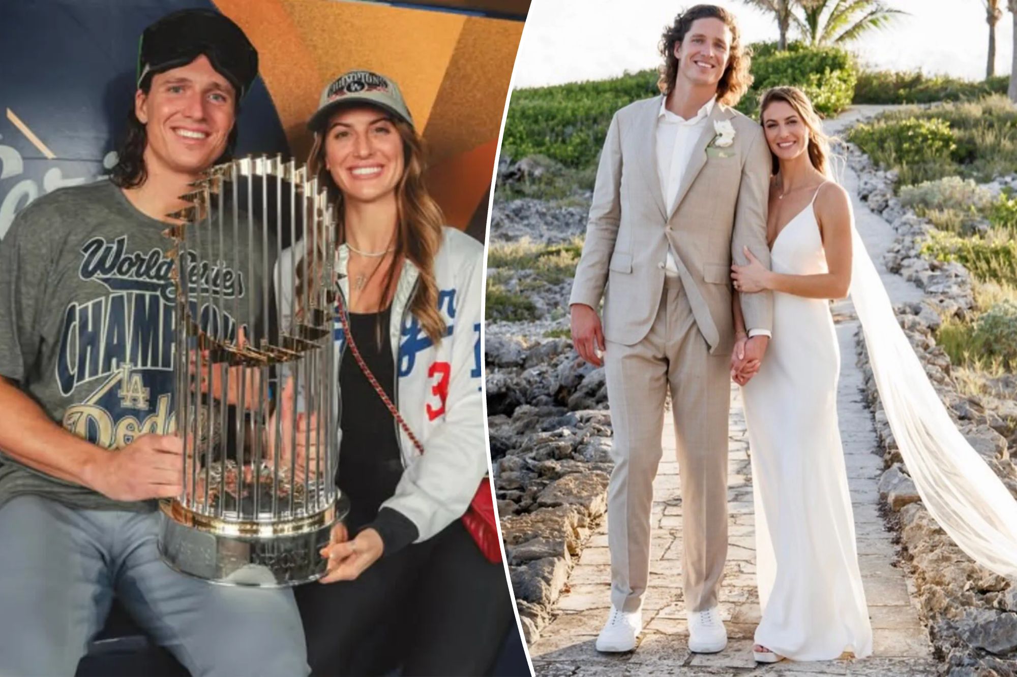 Dodgers’ Tyler Glasnow marries fiancée — after romance started with ...