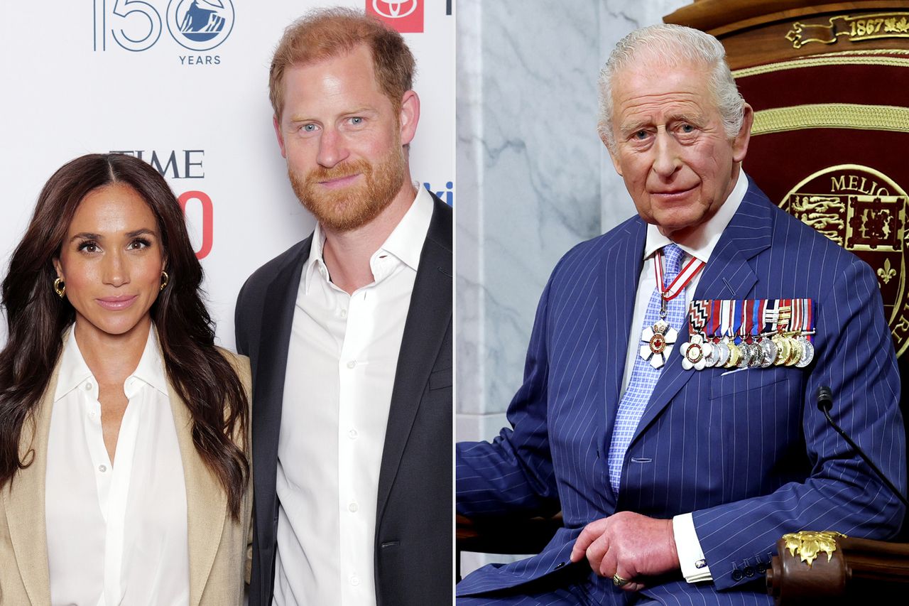 King Charles keeps a rare wedding photo with Meghan Markle on prominent ...