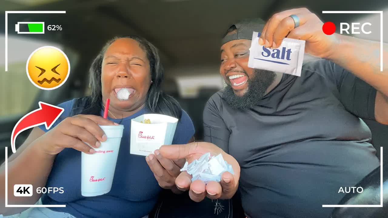 Dumping a pound of salt in my wife's food and drink prank hilarious