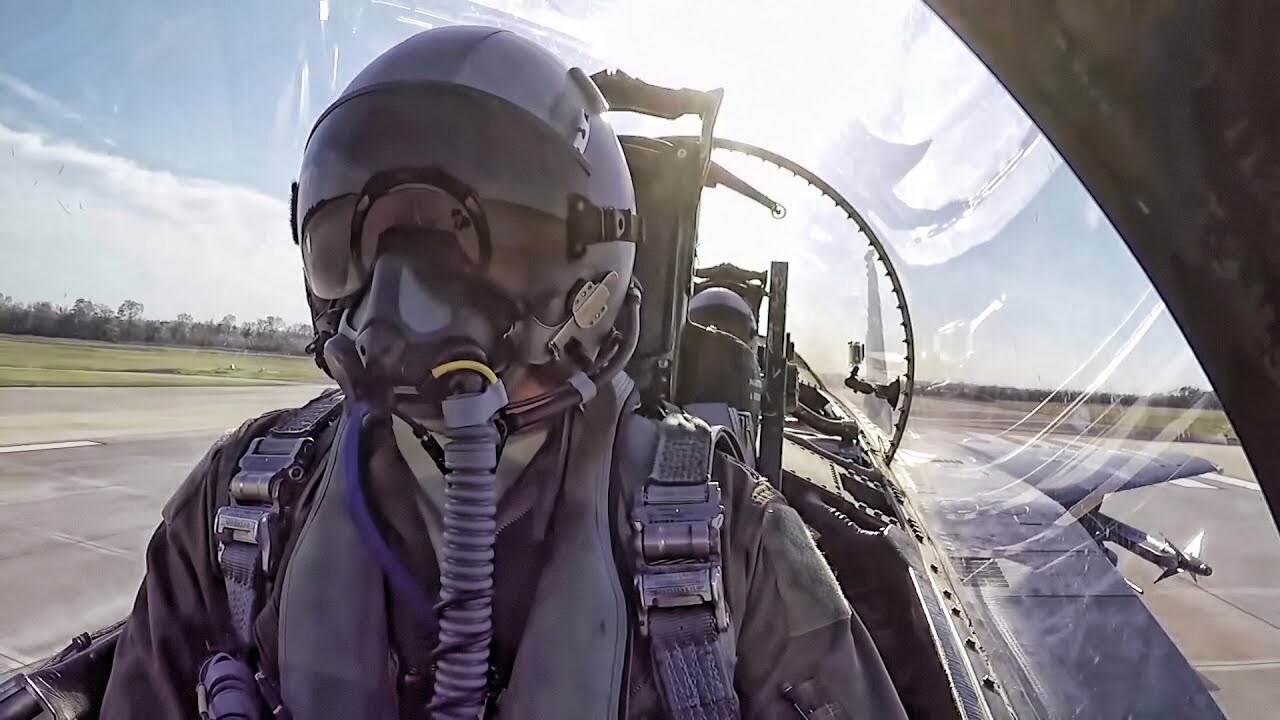 F-15E Strike Eagles • Pilot prep & preflight + takeoffs