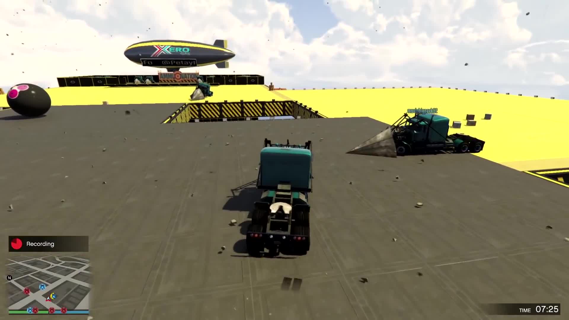 Ramp truck vs ramp truck! Phantom wedge sumo in GTA 5!