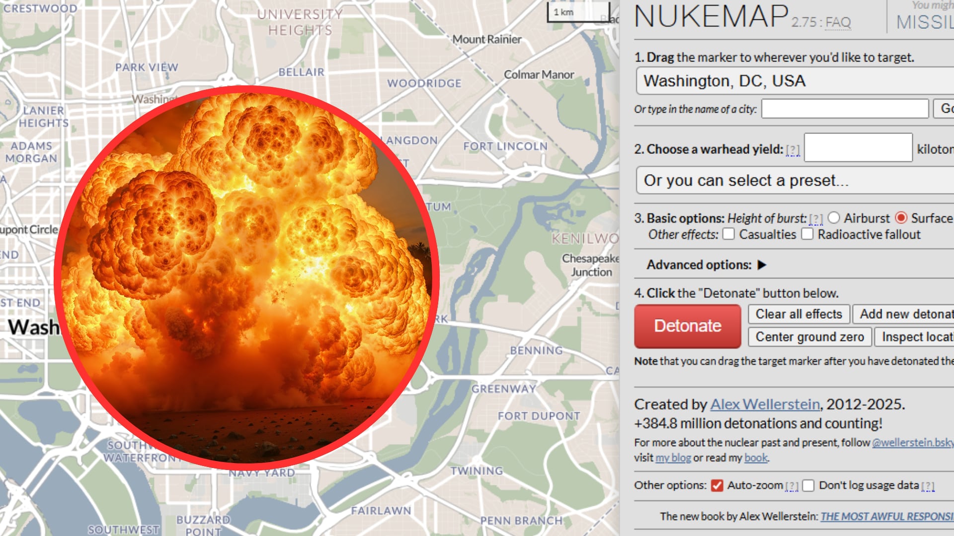 NukeMap: la herramienta que muestra qué pasaría si estallara una bomba ...